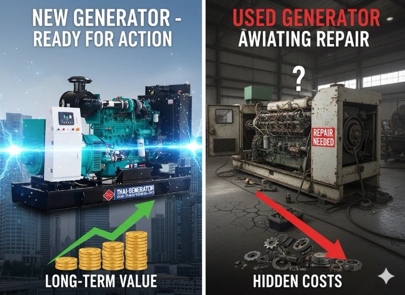 เครื่องกำเนิดไฟฟ้าใหม่ VS มือสอง แบบไหนคุ้มจริง? - THAI-GENERATOR